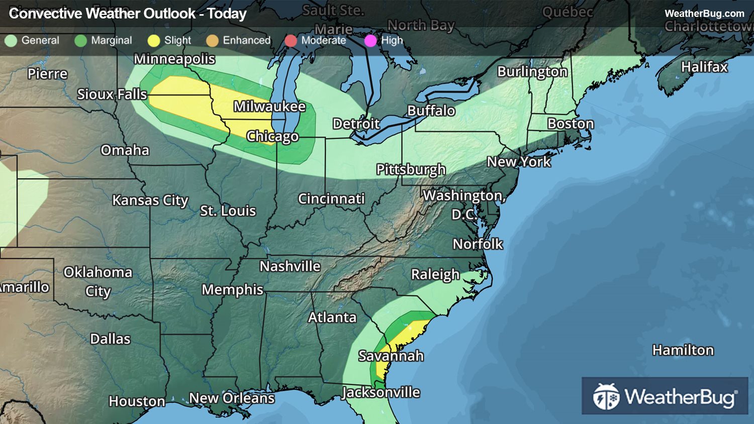 Cold Front Sweeps Storms Across Midwest, Great Lakes | WeatherBug | WeatherBug
