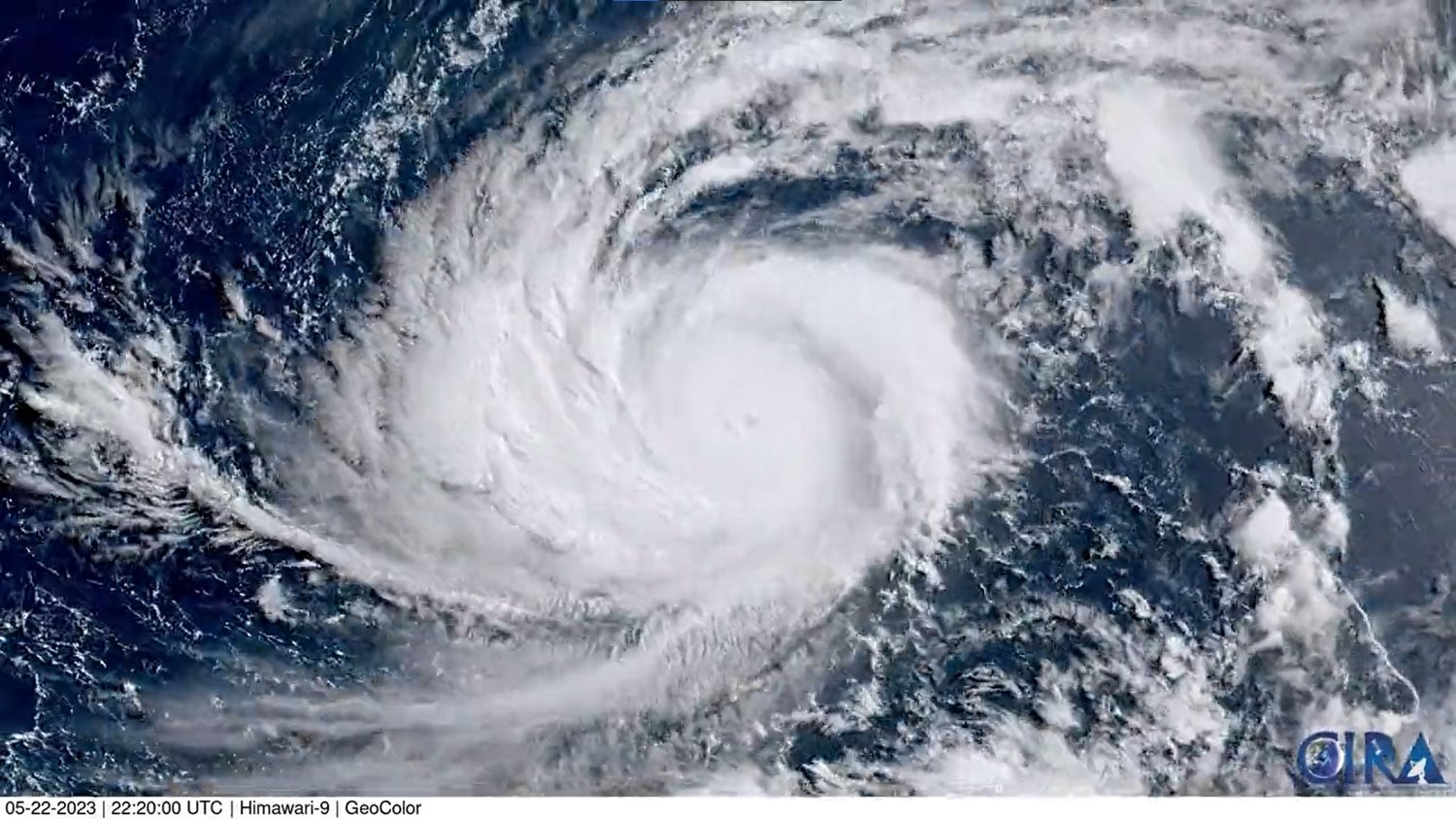 Video: Satellite Images Show Super Typhoon Mawar Approaching Guam ...