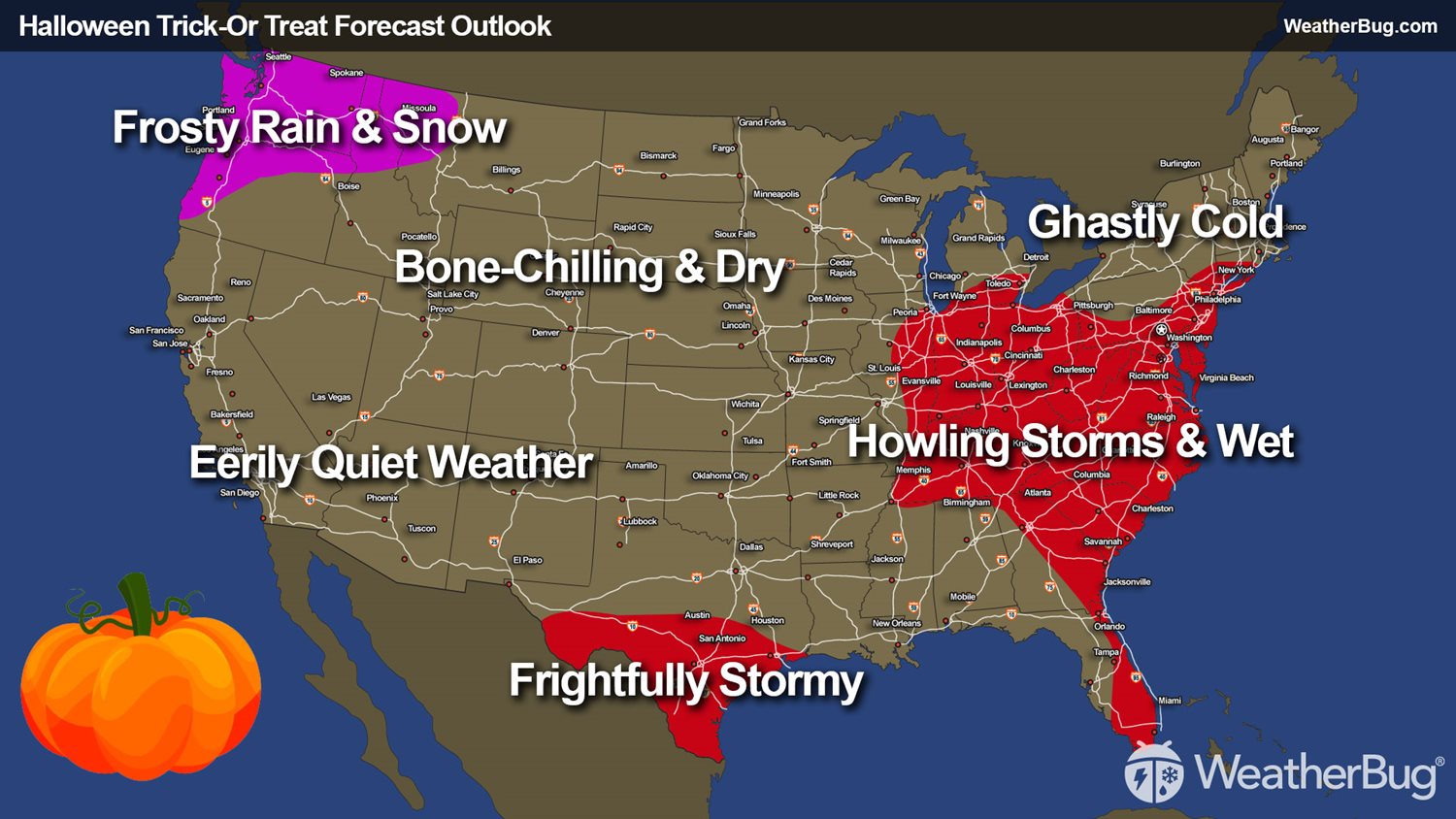 Halloween Trick-or-Treat Forecast | WeatherBug