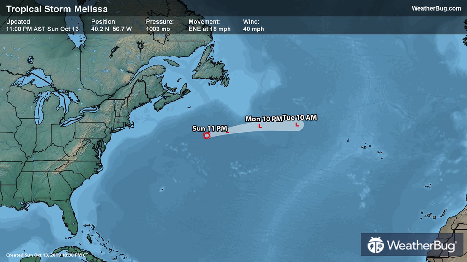Tropical Storm Melissa Expected To Weaken Soon | WeatherBug
