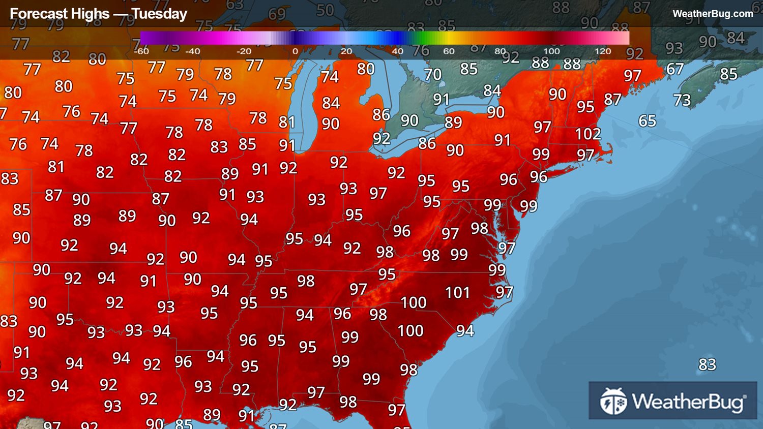 Blistering Heat Grips the Eastern U.S. | WeatherBug | WeatherBug