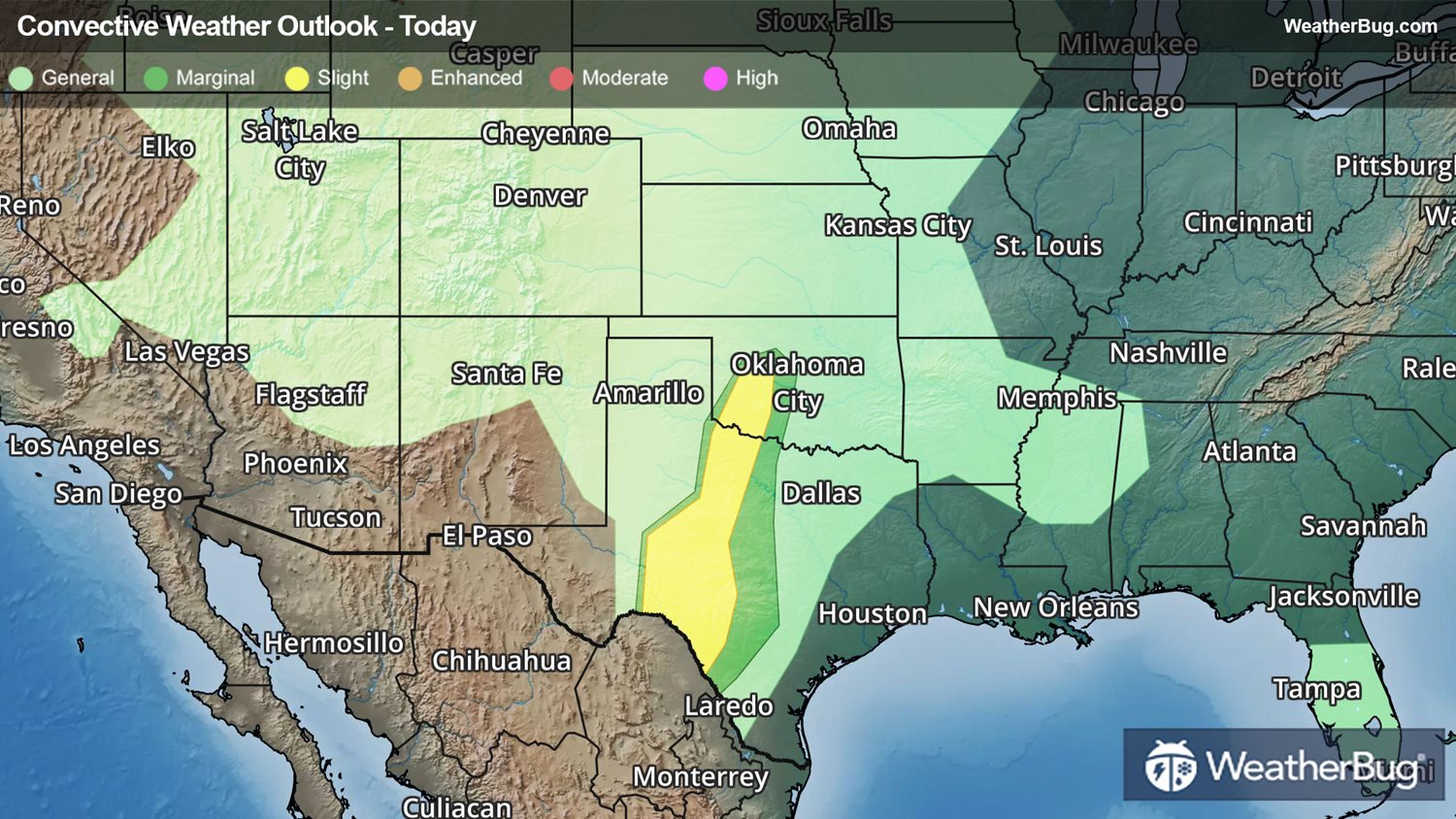 Late-Week Big Thunderstorms Eye Southern Plains | WeatherBug