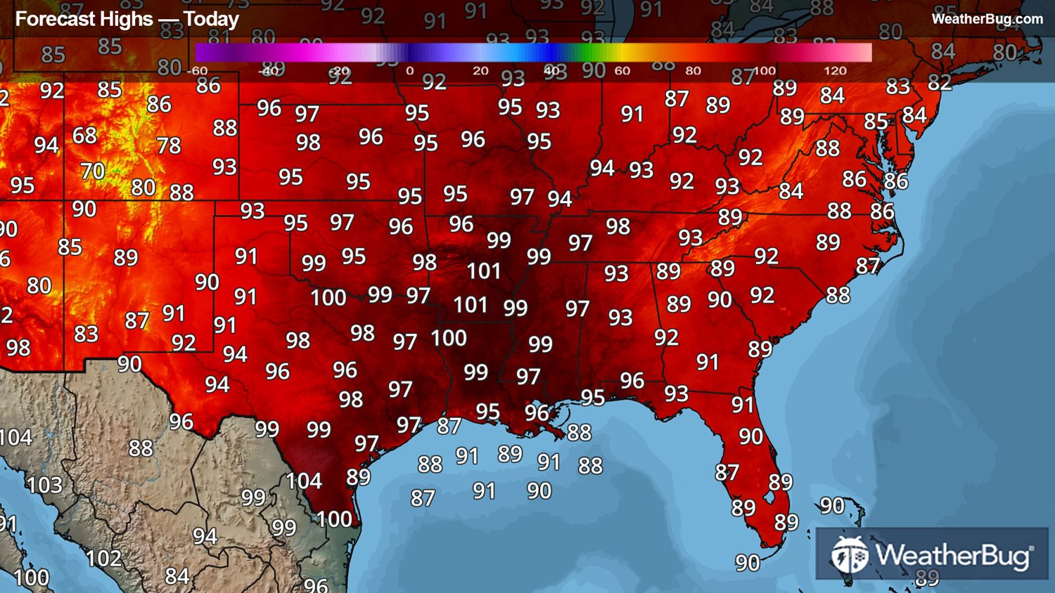 Intense Heat Spreads Across the Central, Southern U.S. | WeatherBug ...