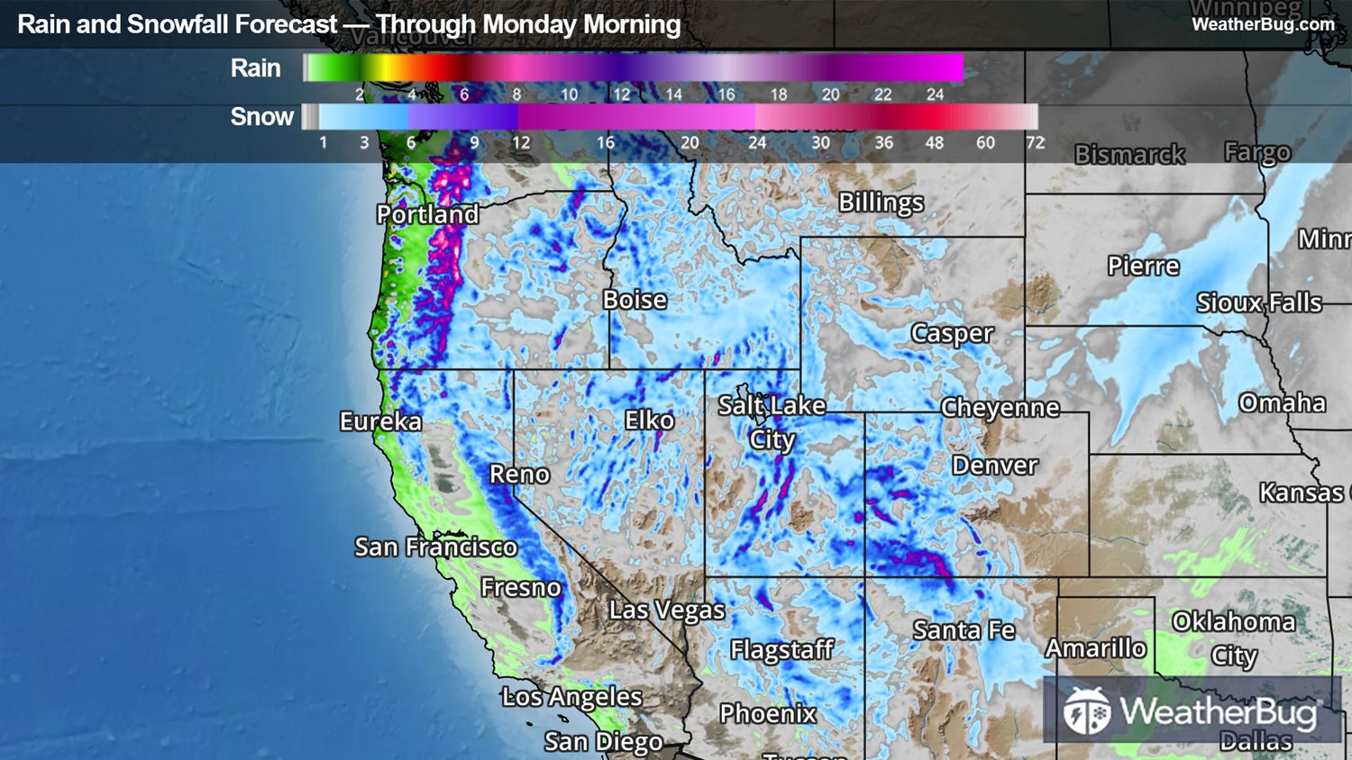 Snow Spreads Across The Western And Central U.S. | WeatherBug