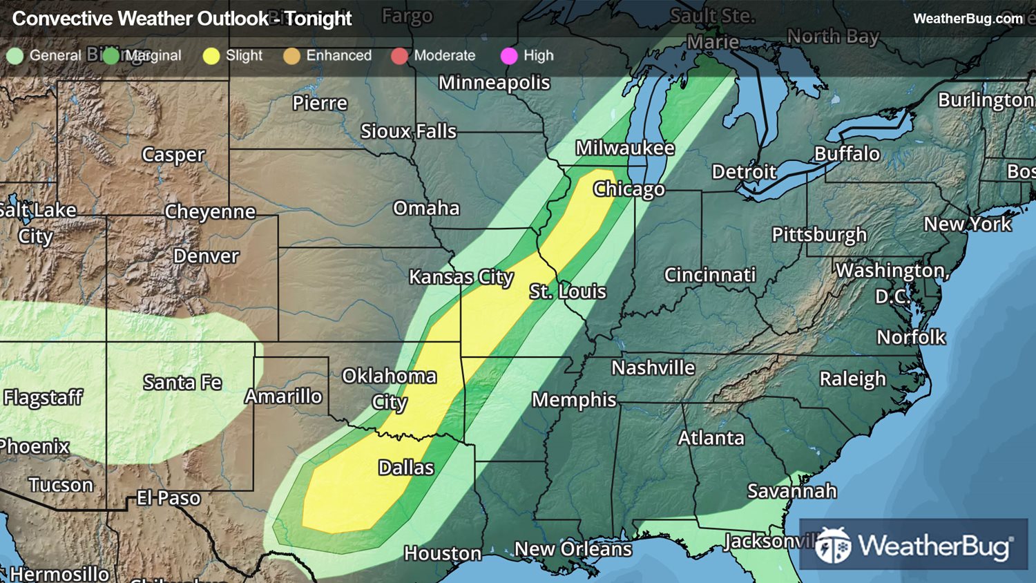 Heavy Rain, Strong Storms Target Central U.S. | WeatherBug | WeatherBug