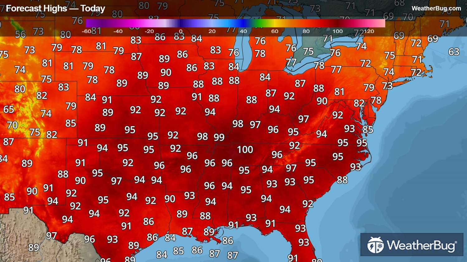 Pesky Hot, Humid Weather for Mid-Atlantic, Mississippi Valley | WeatherBug