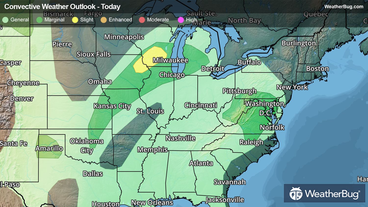 Gusty Storms, Heavy Rain Impacts the Midwest to the Southeast ...