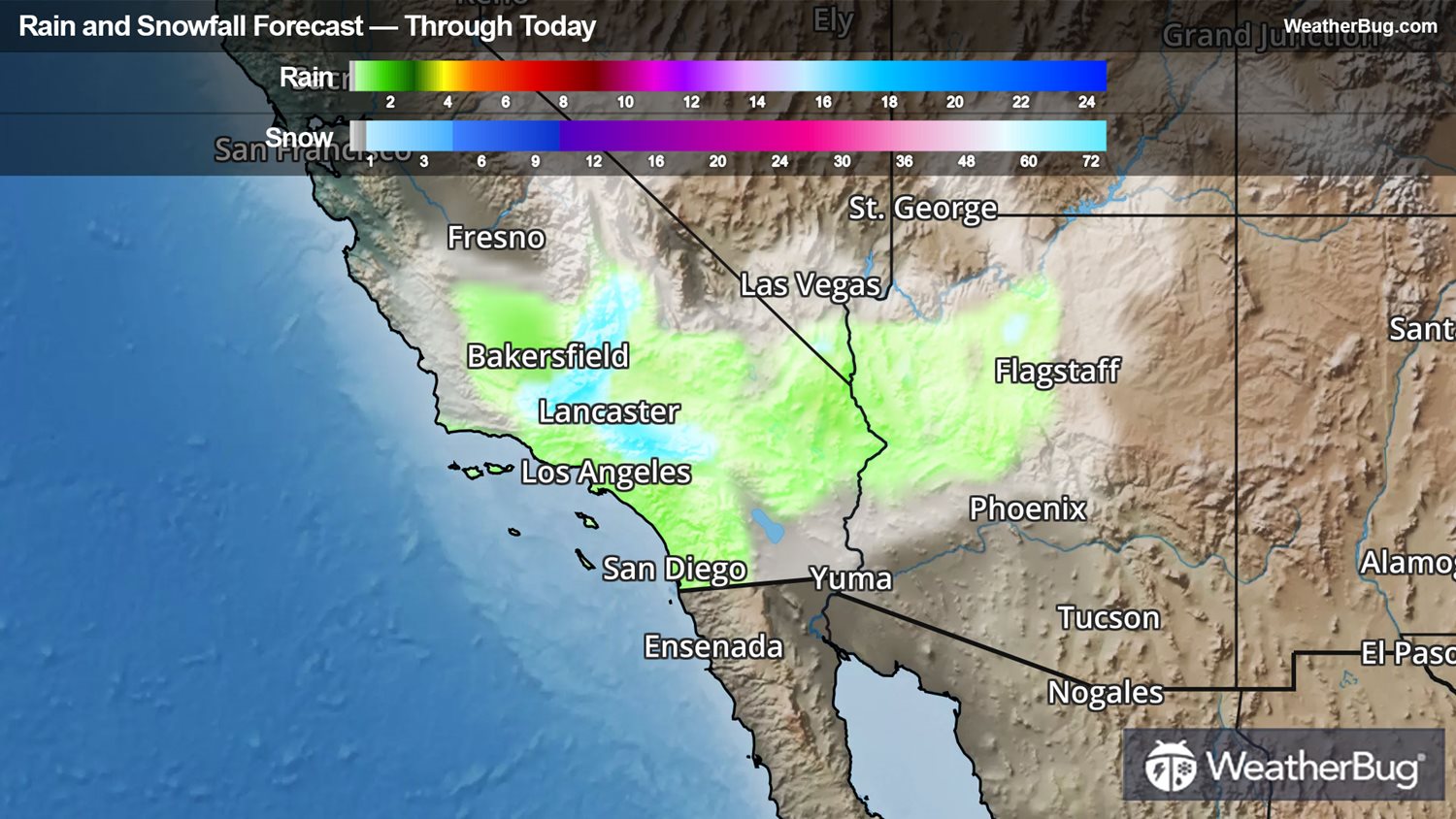 Southern California Rain and Mountain Snow | WeatherBug | WeatherBug