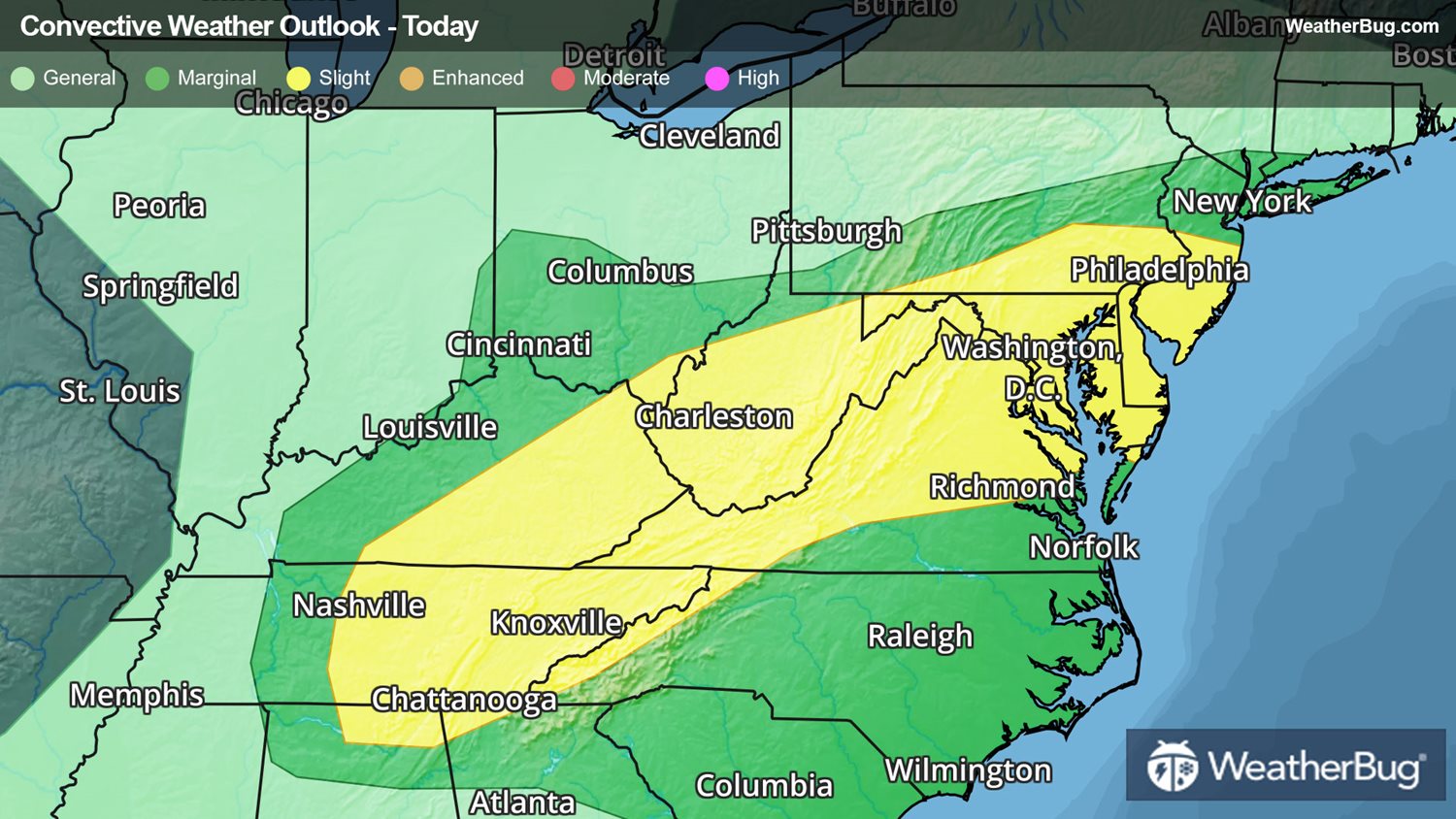 Big Thunderstorms, Flooding Risk Increases Across Eastern Seaboard ...