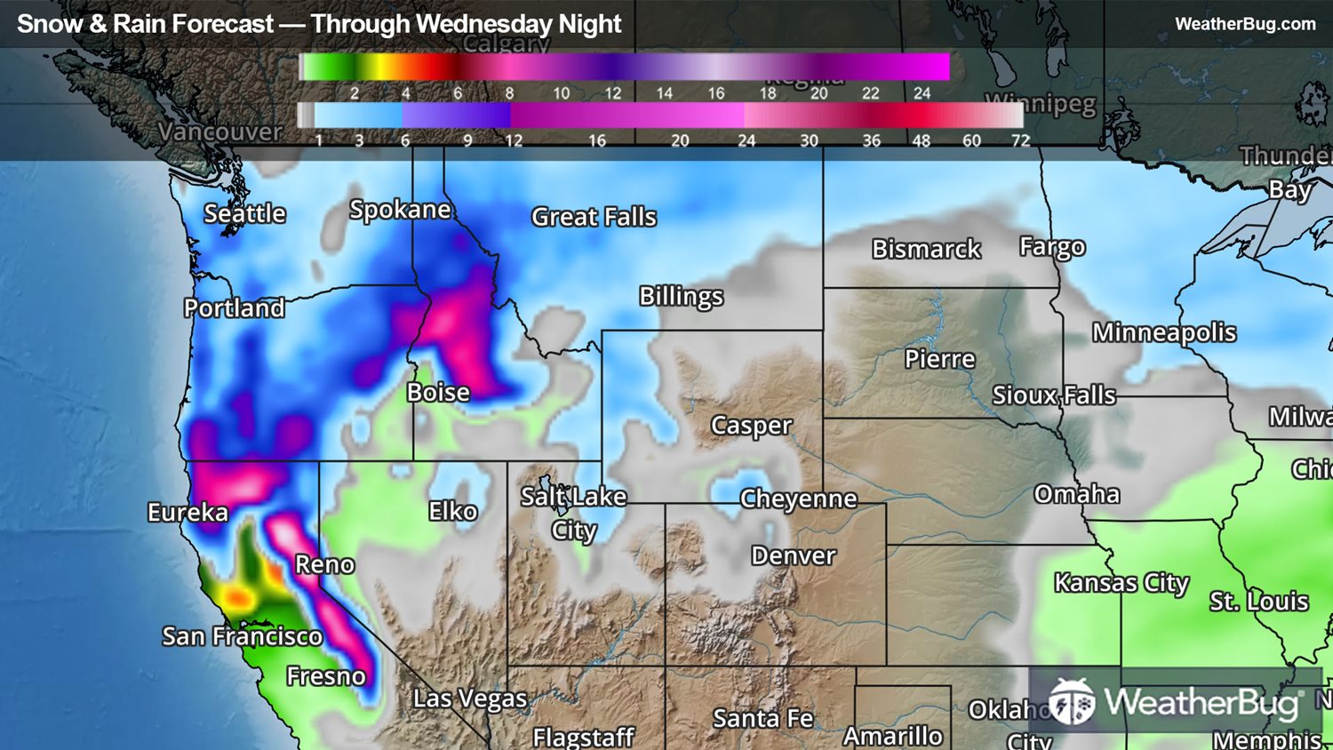 Enormous Supply of Mountain Snow and Valley Rain for the Northwest ...