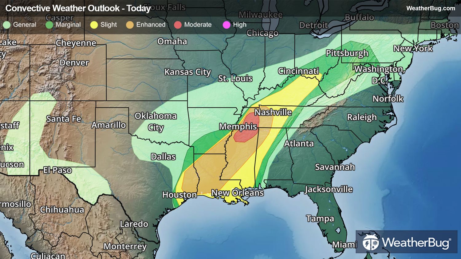 Severe Storms, Flooding Rains Expected From Texas to Ohio | WeatherBug | WeatherBug