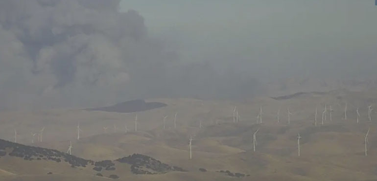 California Firefighters Battle Wind-Driven Wildfire East of San ...