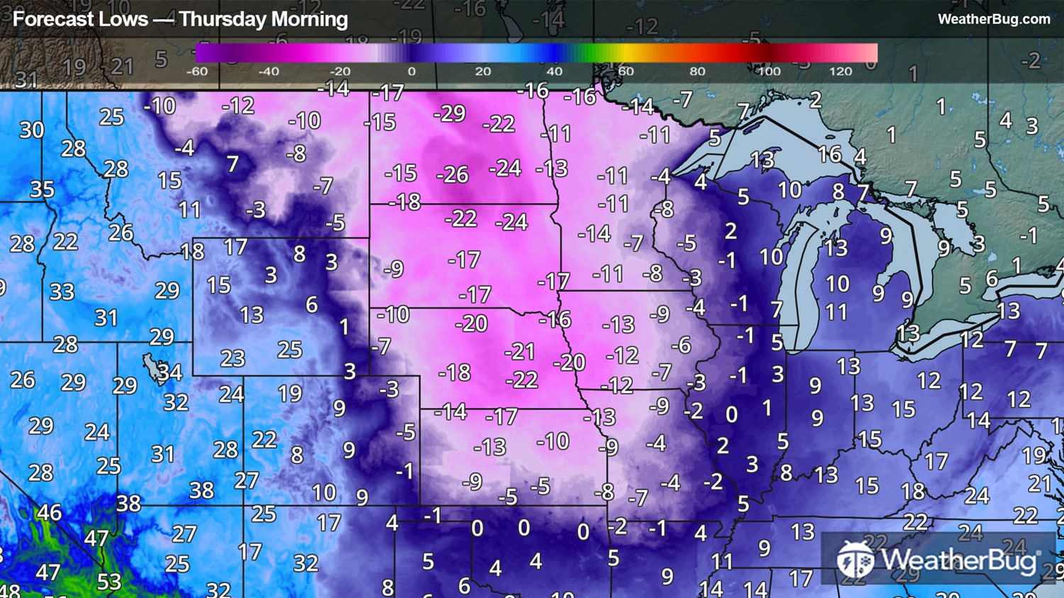 Extreme Cold Outbreak Chills Central, Eastern U.S. | WeatherBug ...